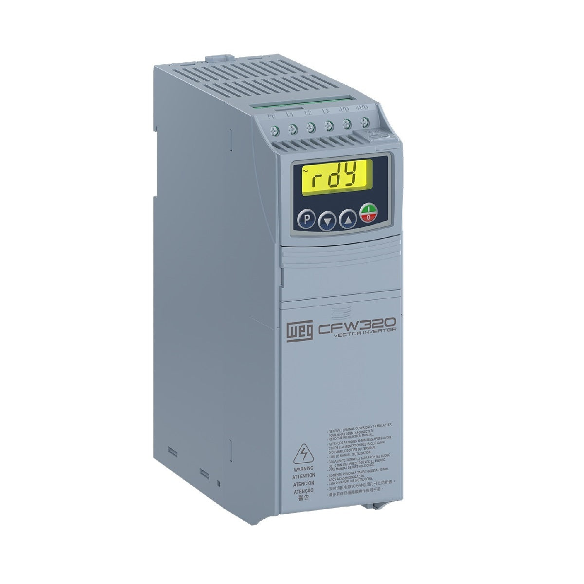 Weg CFW320B04P8T4DB20 VFD 4.8A 3 HP 480 VAC Three-Phase Input ...